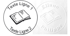 Timbre à sec : Gauffrage en relief, 39.90€